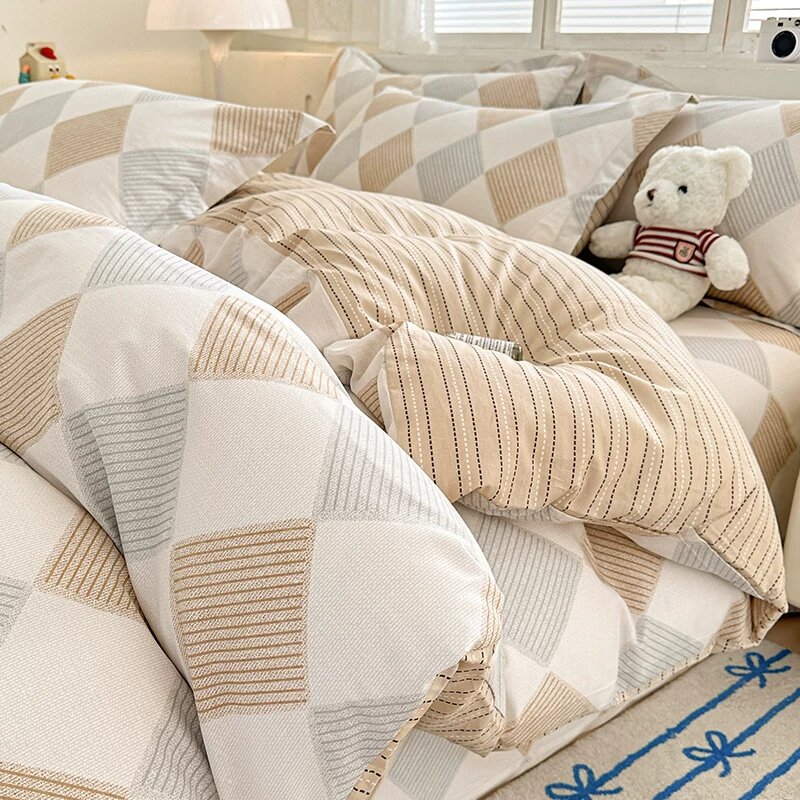 Пододеяльник 150x200 см из 100% хлопка, желтый рисунок, мягкий, дышащий, комфортный сон