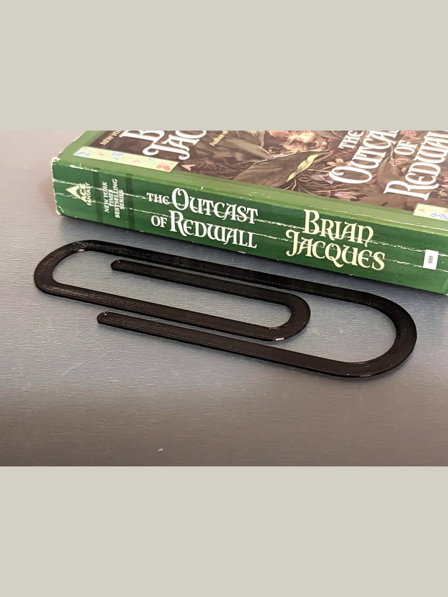Закладка для книги пластиковая красивая скрепка большая