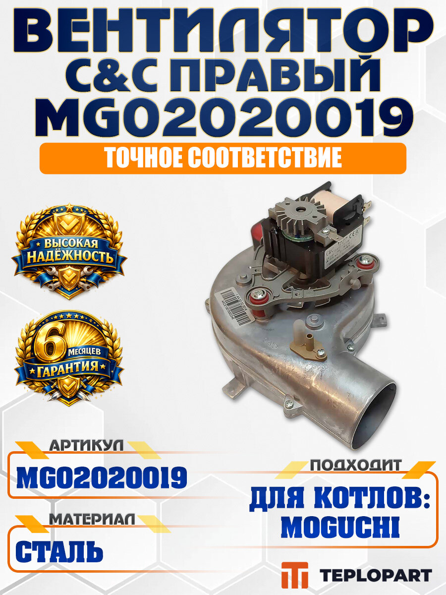 Вентилятор MOGUCHI GBN20F (2022г.), GBN24F (2023г.), GBN24HF (2023г.), MG02020019