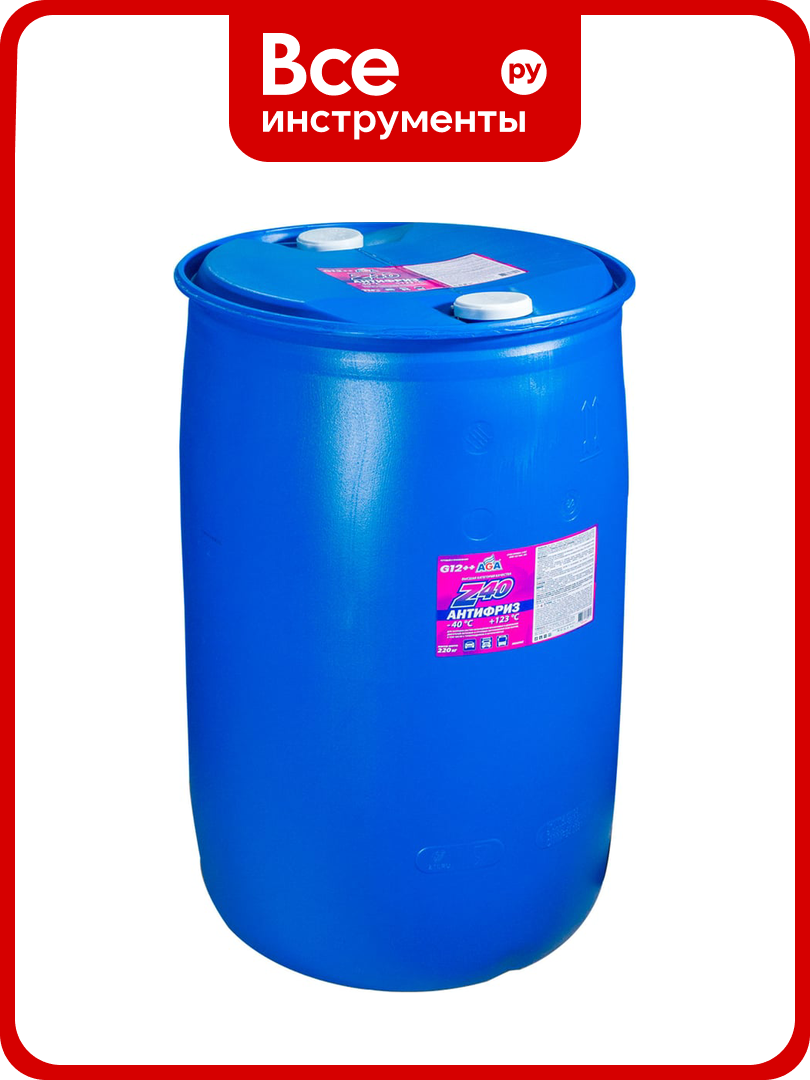 Антифриз AGA красный, G12++, 220 кг, -40С +123С, 056Z, готовый к применению. AGA056Z