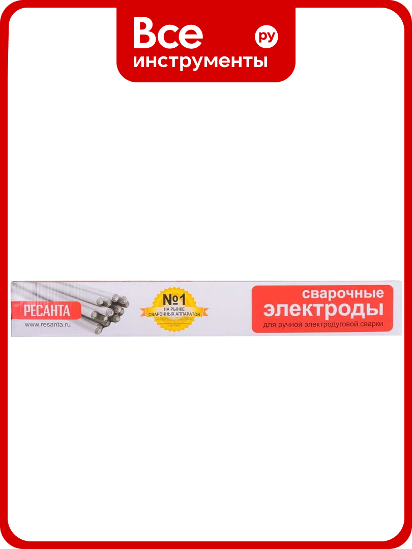 Электрод МР-3 Ресанта 71/6/25, 08 А, чёрный, тип Э46, рутиловое покрытие, предназначен для сварки углеродистых сталей