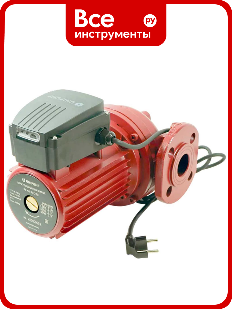 Насос циркуляционный UNIPUMP (отопление), PF 40-180, 250 Вт, 3-х скоростной 41561