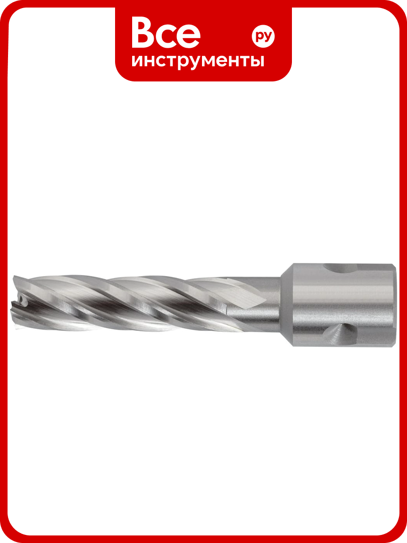 Сверло корончатое по металлу WOLFSTAR 19x55 мм, Р6М5К5, хв-к Universal/Weldon 19 мм cw00211