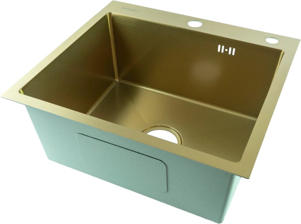 Кухонная мойка Fmark FSC5045C 50x45 см, золотой матовый