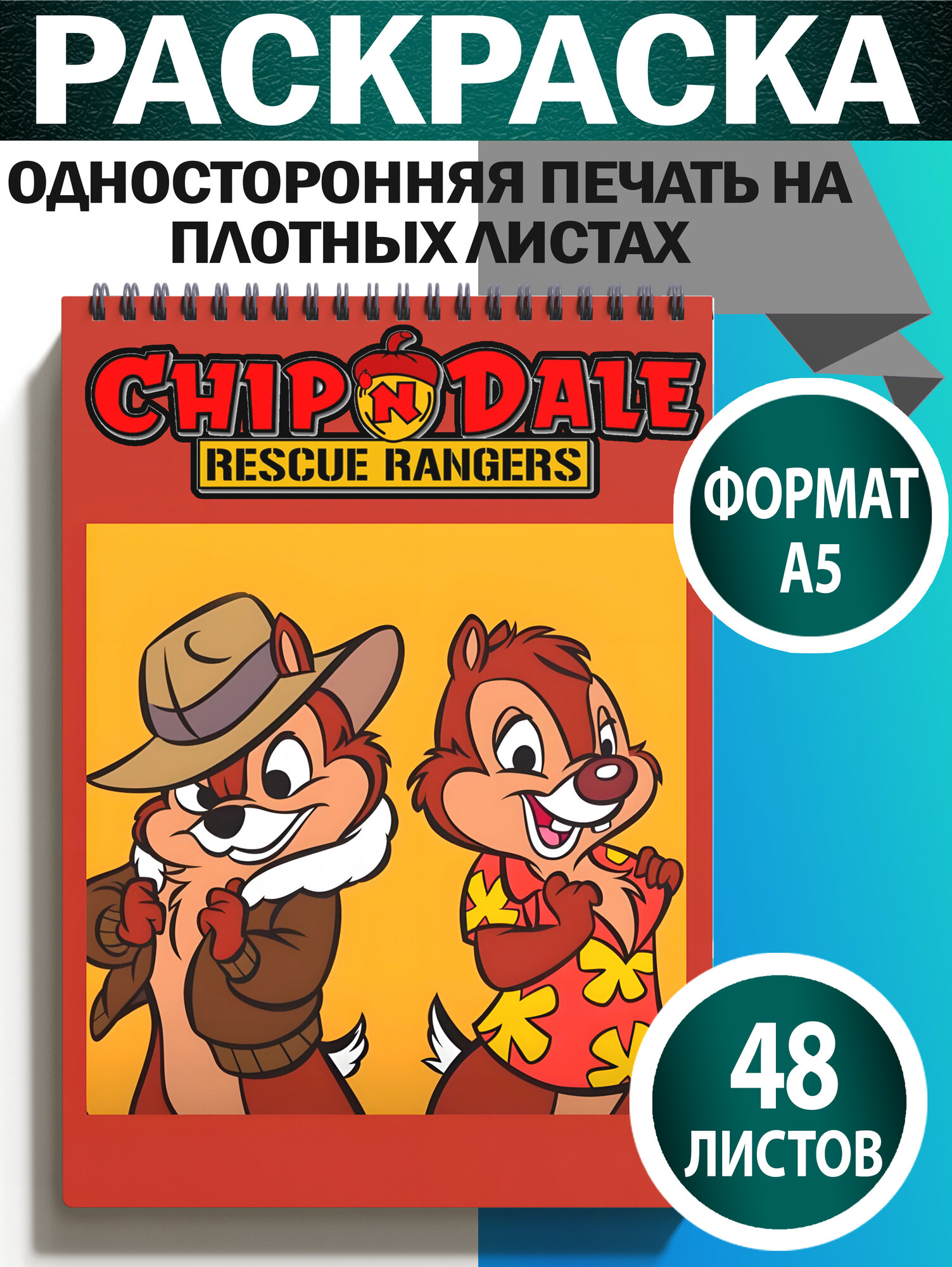 Раскраска Чип и Дейл