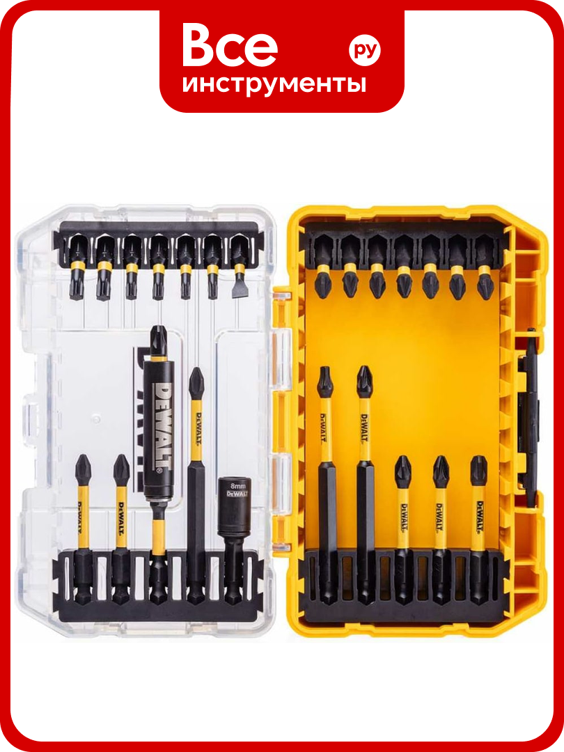 Набор бит и насадок FLEXTORQ 25 предметов DEWALT DT70730T-QZ