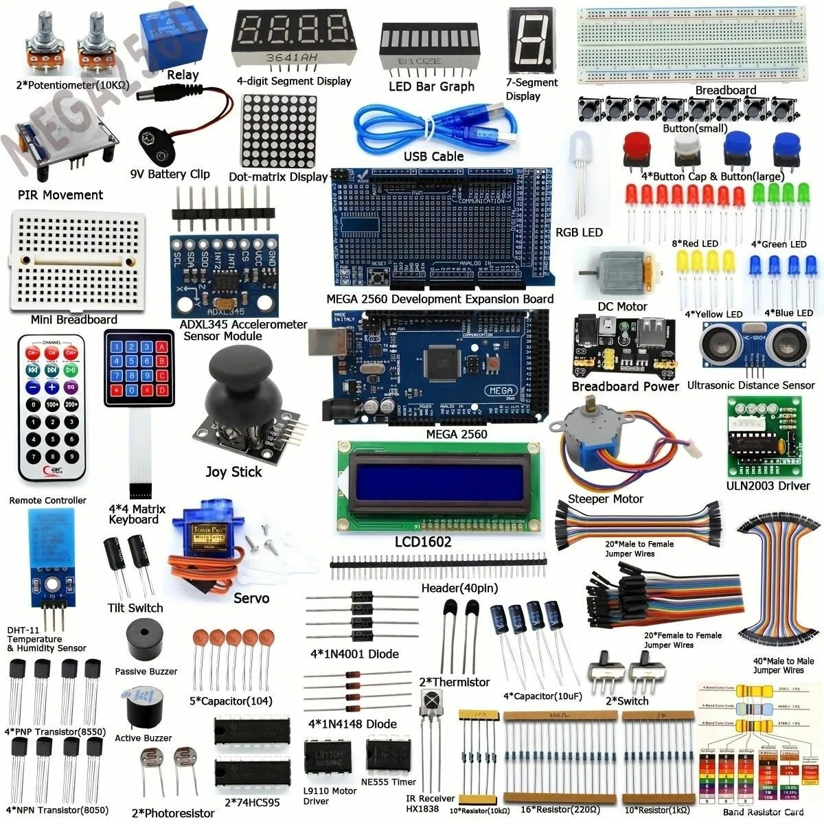 Эксклюзивный комплект для программирования Arduino Kit MEGA2560