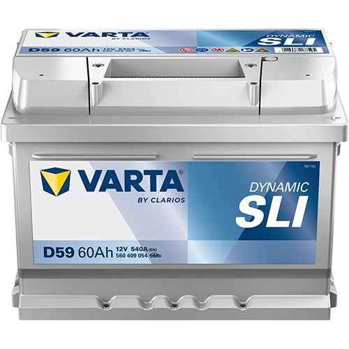 Аккумулятор автомобильный Varta Dynamic SLI D59 6СТ-60 обр. LB2 241x175x175