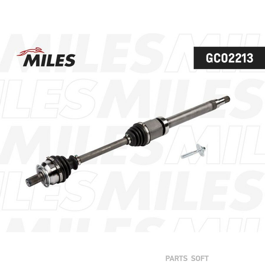 Привод в сборе Ford Focus II (04-12) C-Max (03-10)/ VOLVO C30 S40 II V50 (06-12) 1.6T/2.0 5MT/4AT от официального дистрибьютора, MILES, артикул GC02213