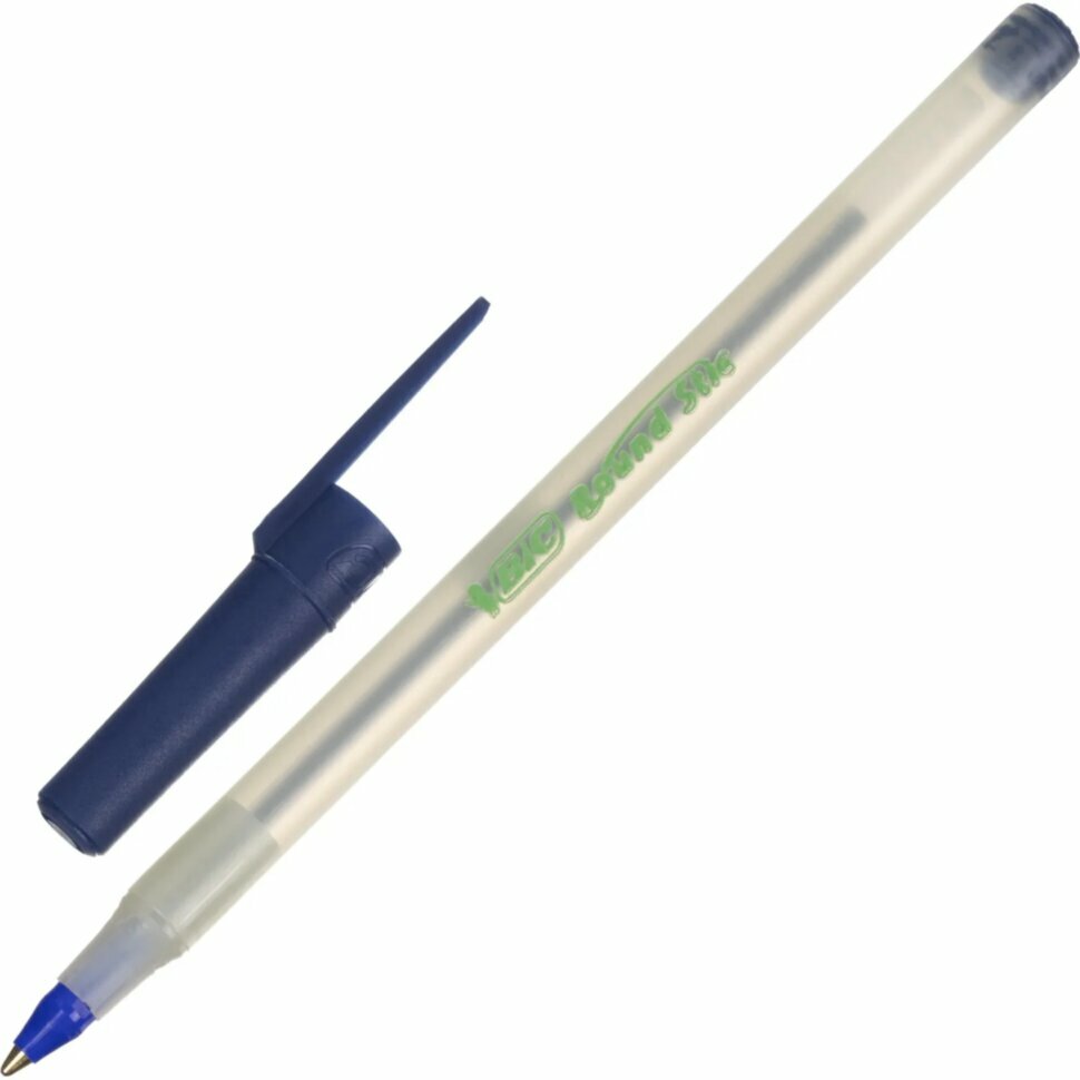 Ручка шариковая неавтомат. BIC Round Stic ECO тл 0,32мм синяя 8932403, 2247539