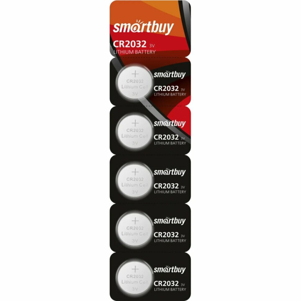 Батарейка Smartbuy CR2032/5B (SBBL-2032-5B) 5шт/уп, 1566991