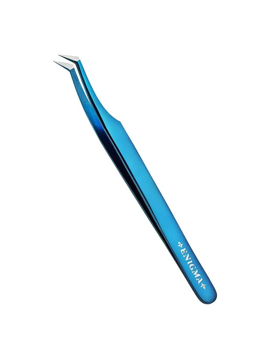 Пинцет L new Blue руч заточка