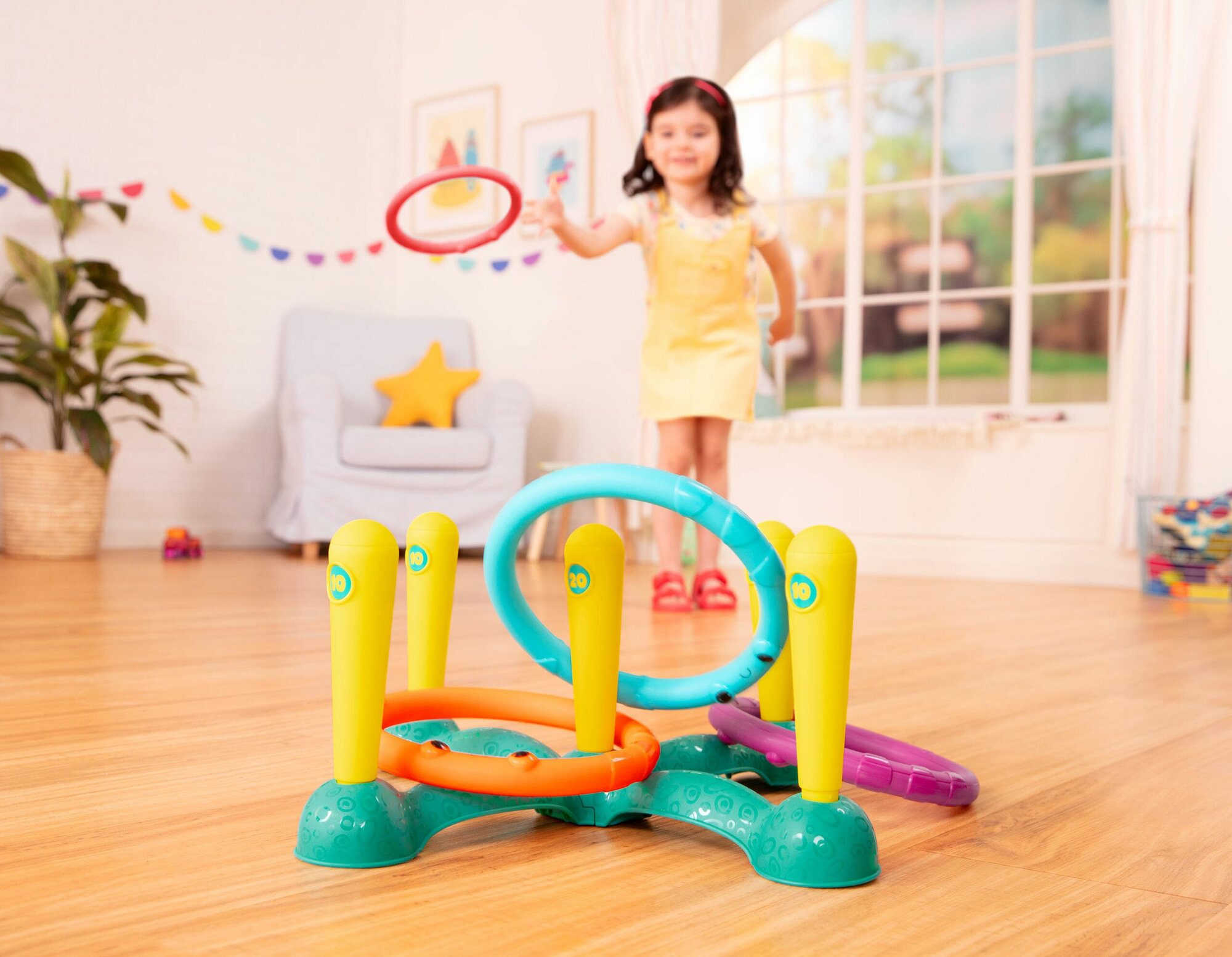 Набор для подвижных игр B.Toys - Игра для метания колец Sling-a-Ring Toss "Бросание колец в мишень", 3+ лет. - Би. Тойс BX1553Z