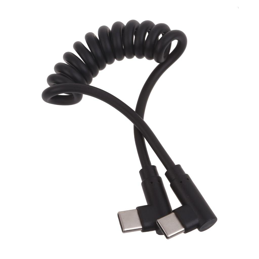 Спиральный USB-C кабель, Двойной локоть