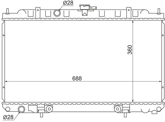 Радиатор SAT ST-01-0036 Nissan AD 99-02 / Almera 00-06