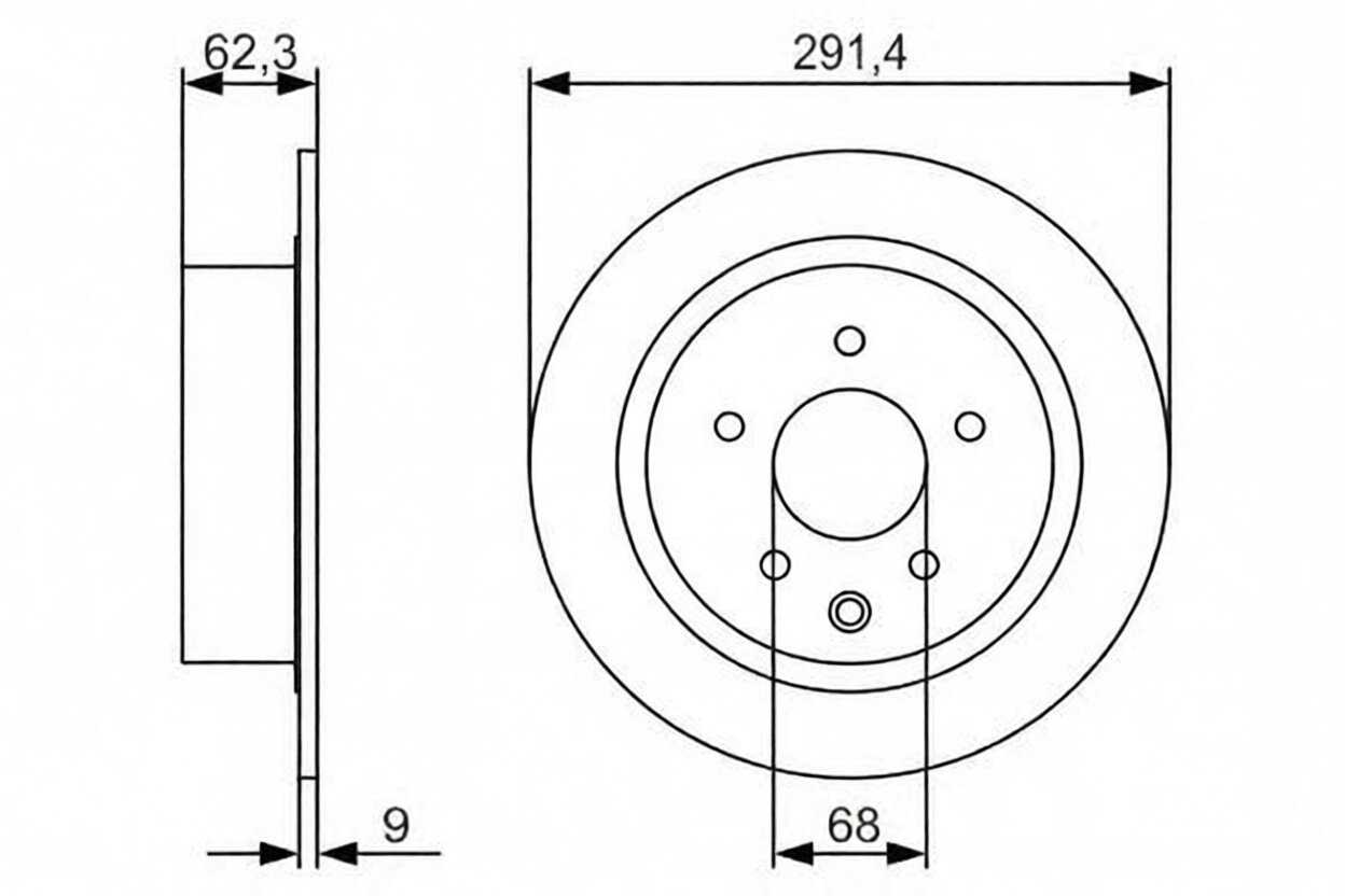 Диск тормозной задний NISSAN JUKE, QASHQAI, TEANA I-II 0986479R14 Bosch арт. 0986479R14