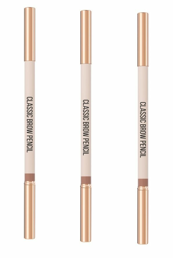 Карандаш для бровей Stellary с щеточкой / Classic brow pencil тон 02 3шт