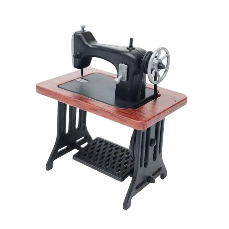 Миниатюрная модель швейной машины OOTDTY 1/24 пластик for mahogany color