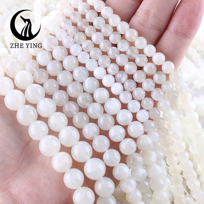 Розовый кварц Мадагаскар бусины для украшений Белый, 8-8.5mm(43-45pcs), Wh.moonstone L.1