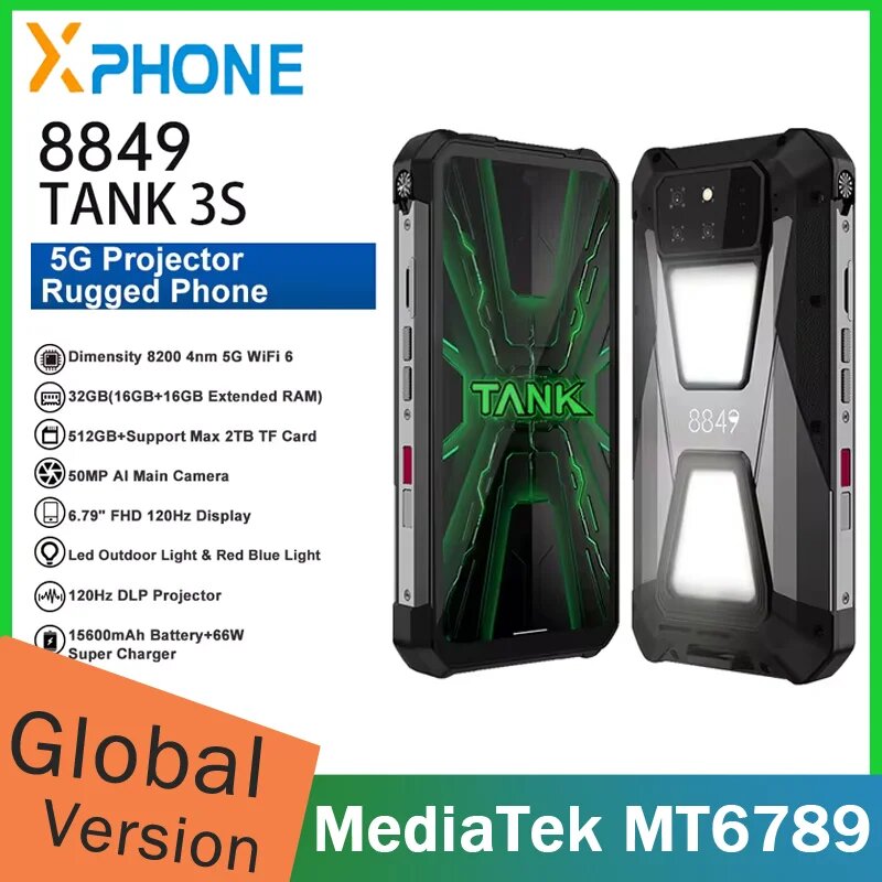 Смартфон unihertz 8849 Tank 3S, 12/512ГБ, global
