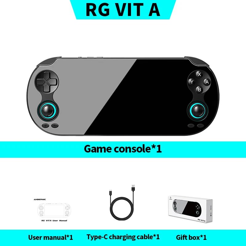Портативная игровая консоль ANBERNIC RG VITA Pro 128G(4K Games), RG VITA Black