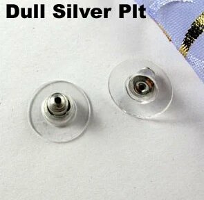 Фиксаторы для сережек Dull Silver Plt, 100 шт