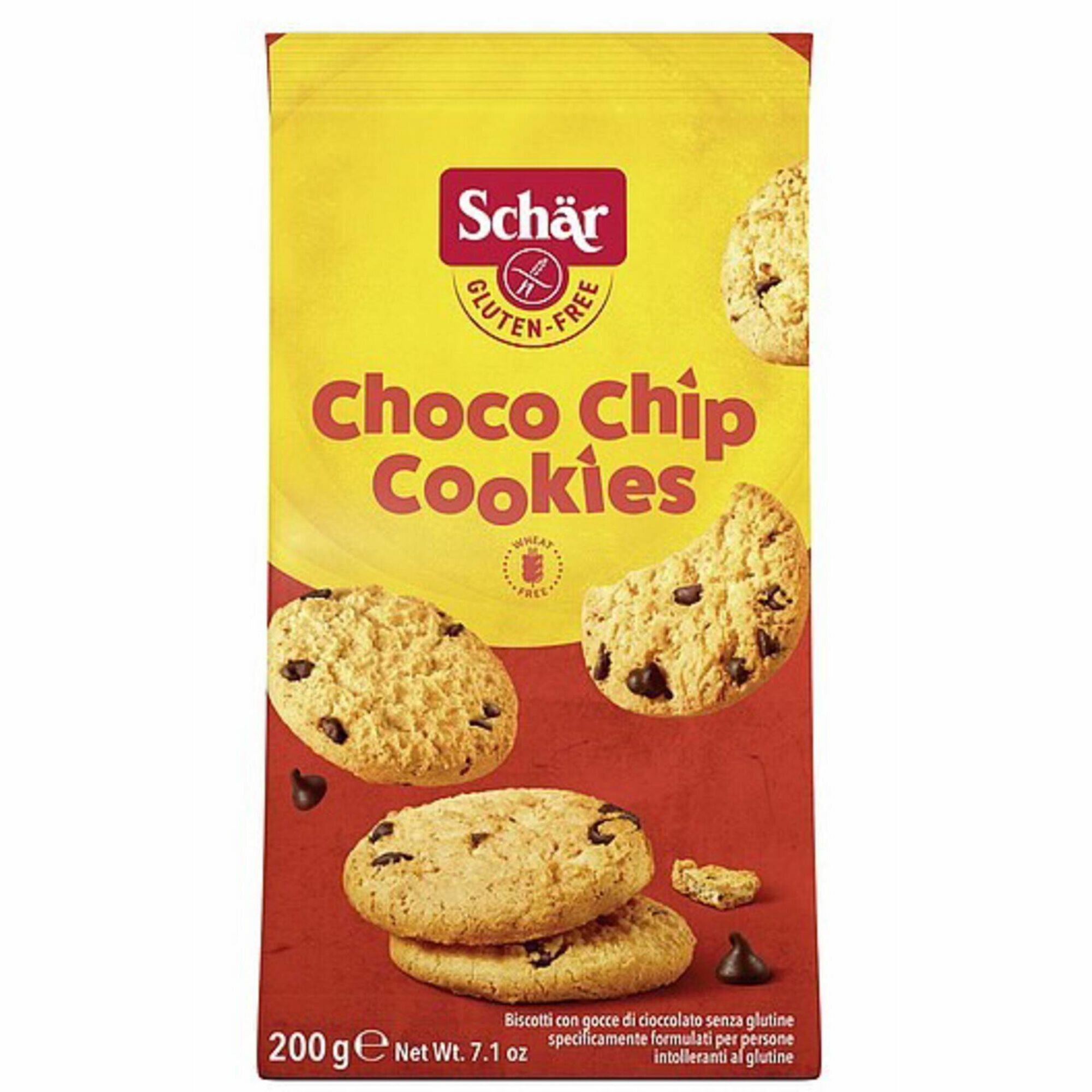 Безглютеновое печенье Schar Choco chip с шоколадной крошкой, 3 шт x 200г