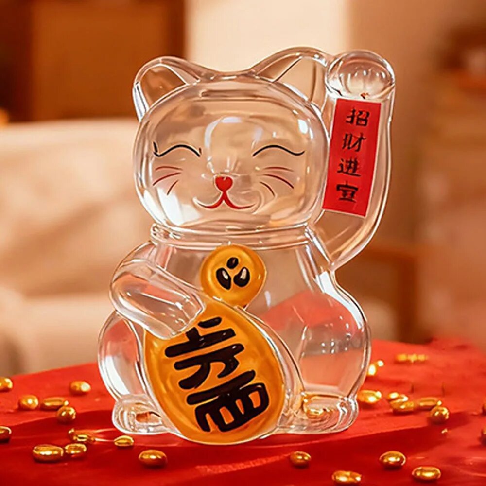 Прозрачная копилка Lucky Cat, цвет B