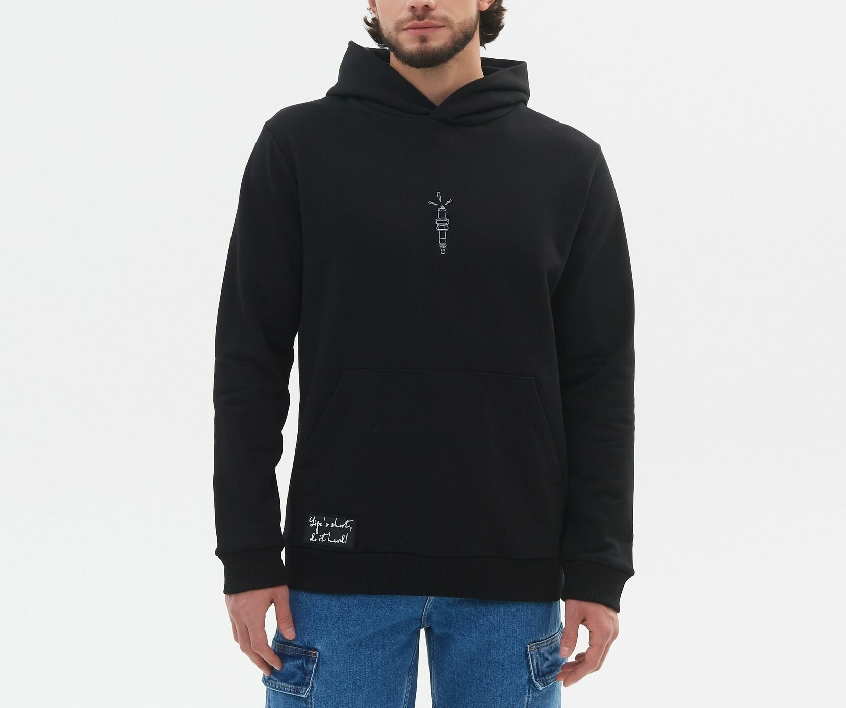 Худи спортивное TF APPAREL, размер L, , черный, Черный — фото 1