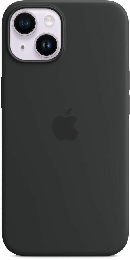 Чехол Apple iPhone 14 Silicone Case with MagSafe, midnight (MPRU3FE/A)