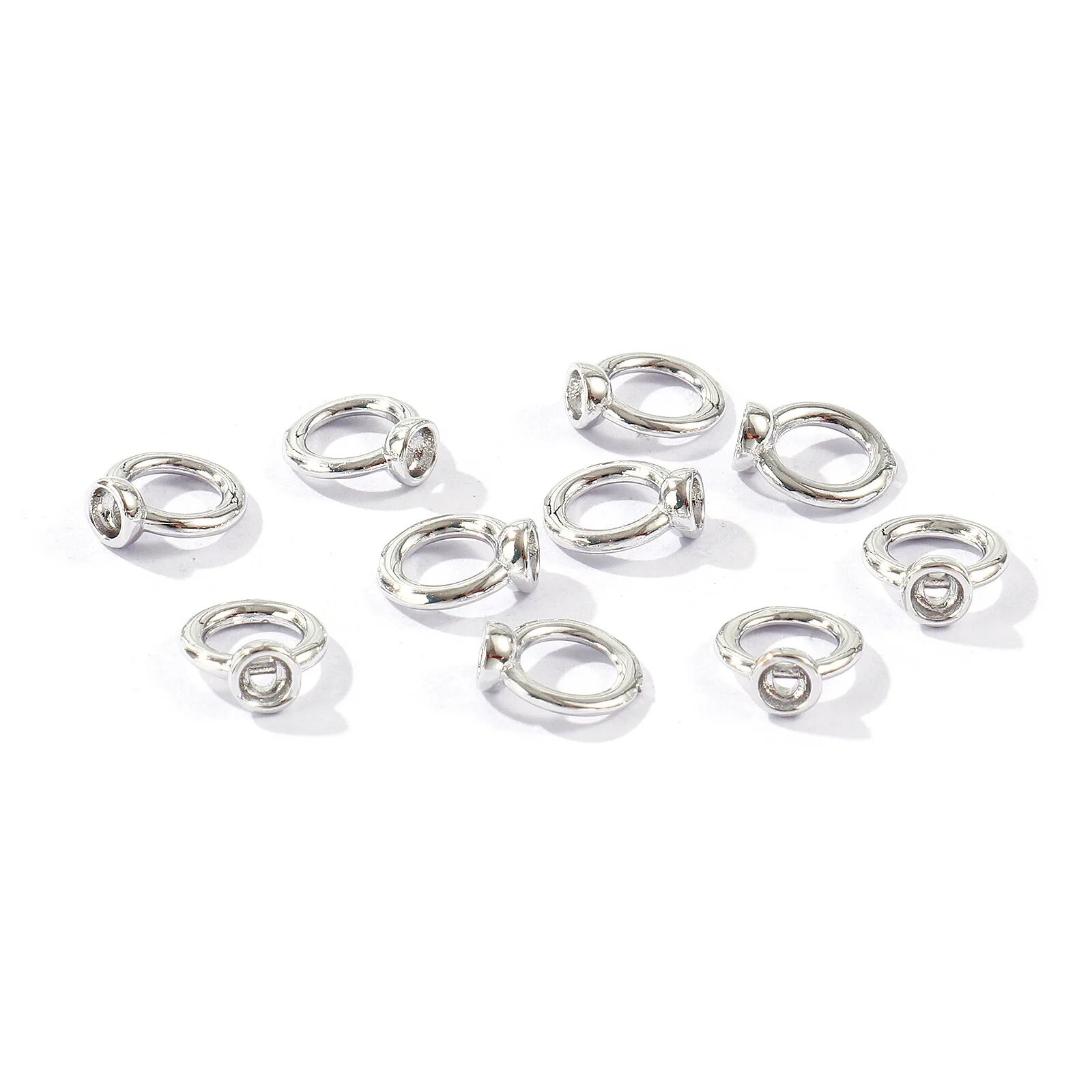DoreenBeads набор заглушек для бижутерии 10 шт. Platinum plated1