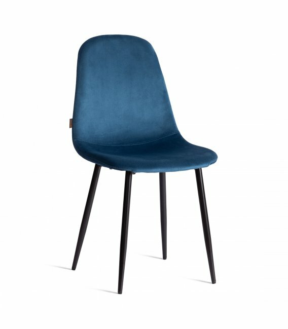Стул Бриз/Breeze (мод. JSC-58)/1 шт. в упаковке велюр/металл, 44х53х86см, синий HLR63/черный