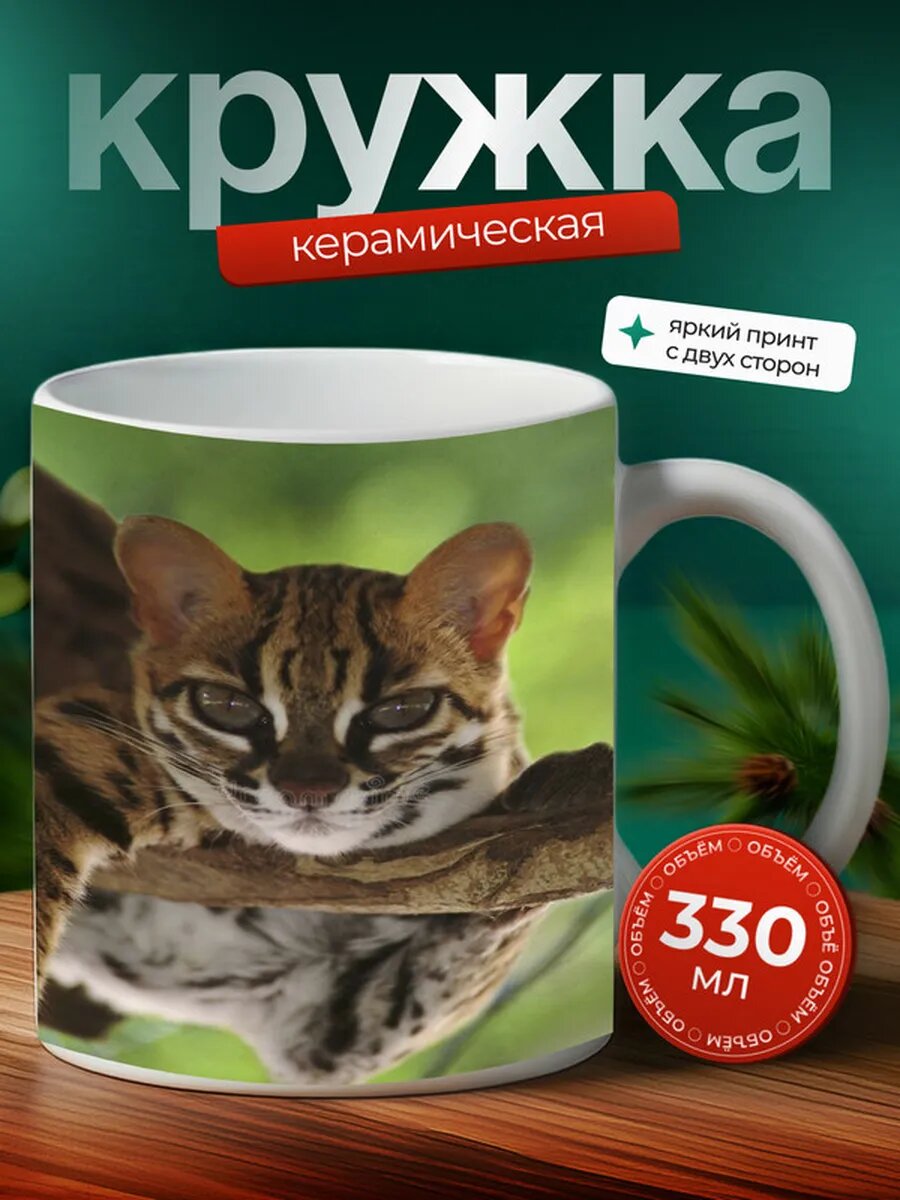 Кружка Африканский леопардовый кот 33,
