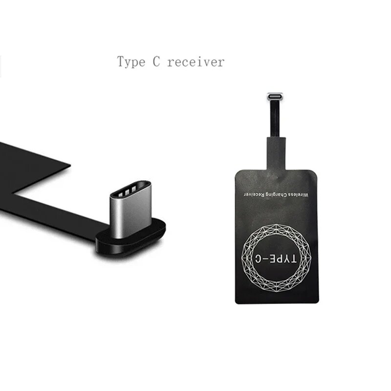 Беспроводное зарядное устройство, модуль приемника, адаптер Micro Usb Type C для Samsung, Xiaomi, Huawei, IPhone