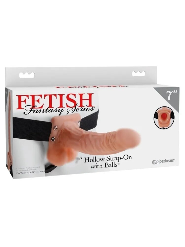 Страпон с поясом Fetish Fantasy Series, полый фаллоимитатор 18,9 см, телесный Pipedream