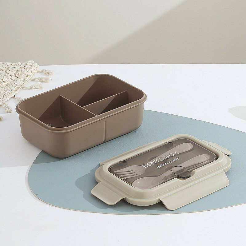 Bento box multicompartment with microwave safe design for adults and home style a, multicolor