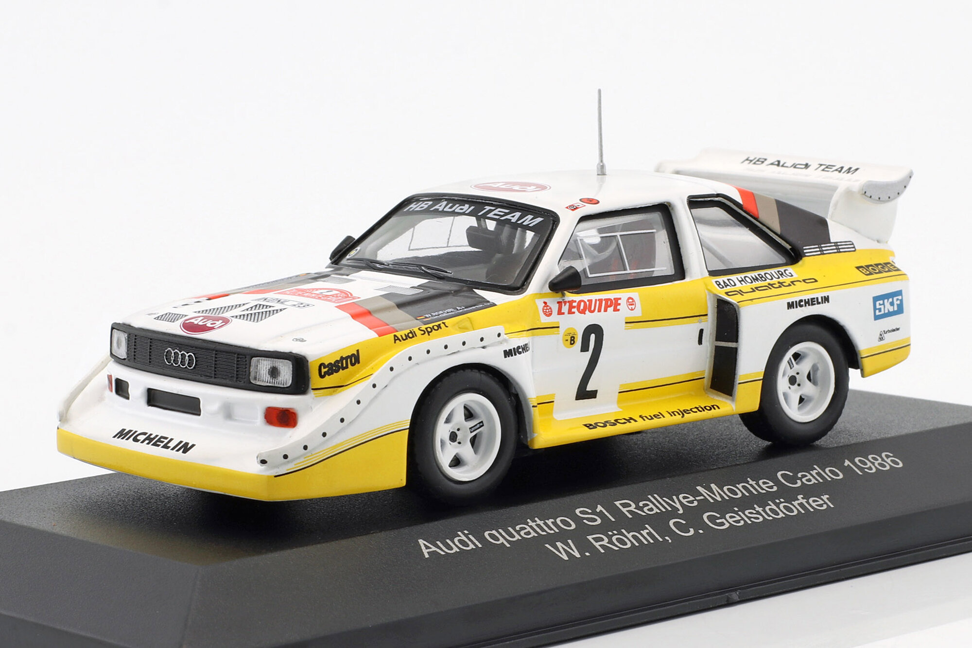 Модель коллекционная CMR Audi quattro sport E2 #2 rally monte carlo rohrl/geistdorfer 1986