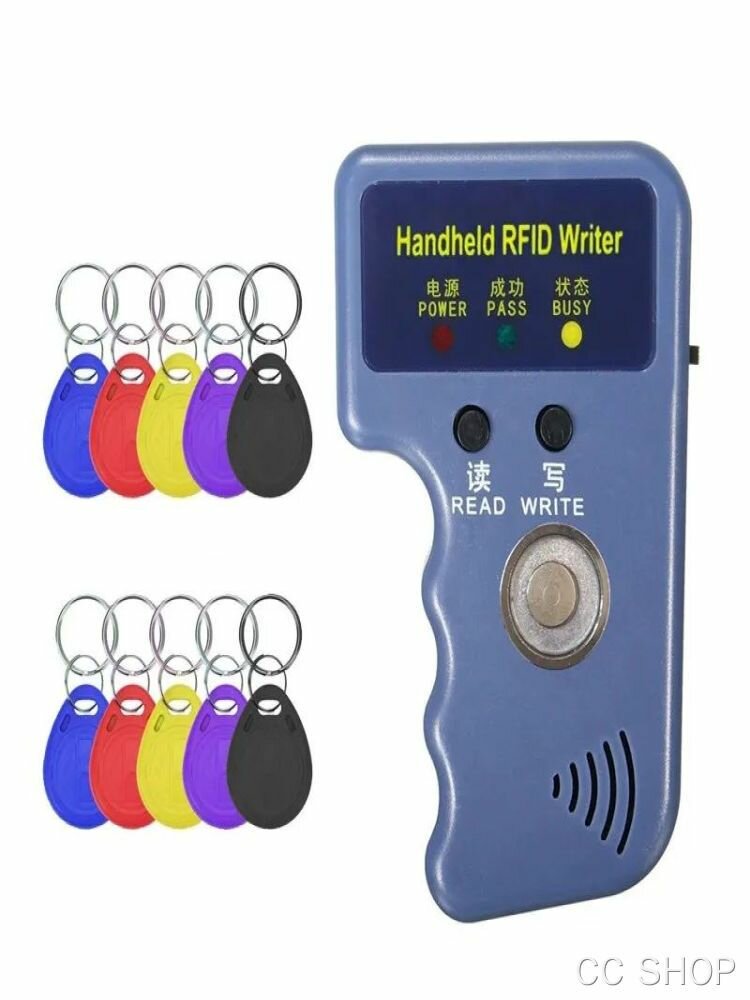 Портативный дубликатор RFID TM1990 для работы с RFID-метками, 10 цветных ключей, переносной для дома и офиса