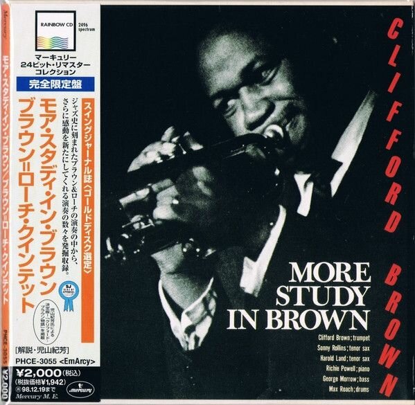 Clifford Brown. More Study In Brown (Limited Edition, Paper Sleeve, Japan, Mercury, PHCE-3055, 1996, импортн. компакт-диск) CD