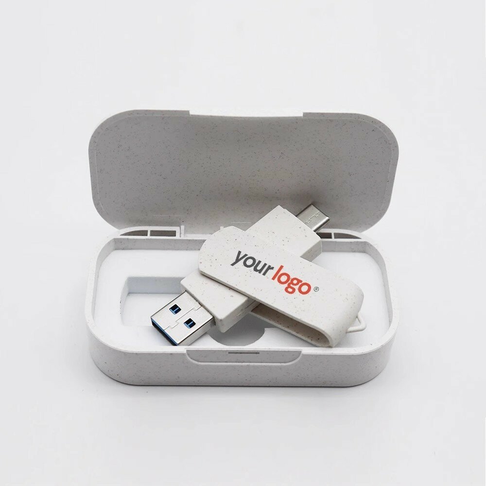 Экологичный высокоскоростной USB-накопитель, совместимый с мобильными устройствами и компьютерами, белый, USB 3.0, 64 ГБ