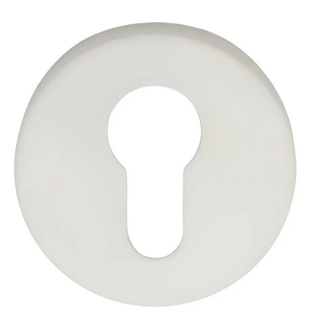 Накладка круглая под евроцилиндр BUSSARE PR-B0-15 WHITE, белая