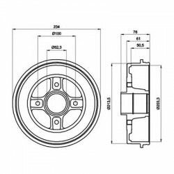 PDR1723 Барабан тормозной NISSAN MICRA/NOTE/TIIDA 05-