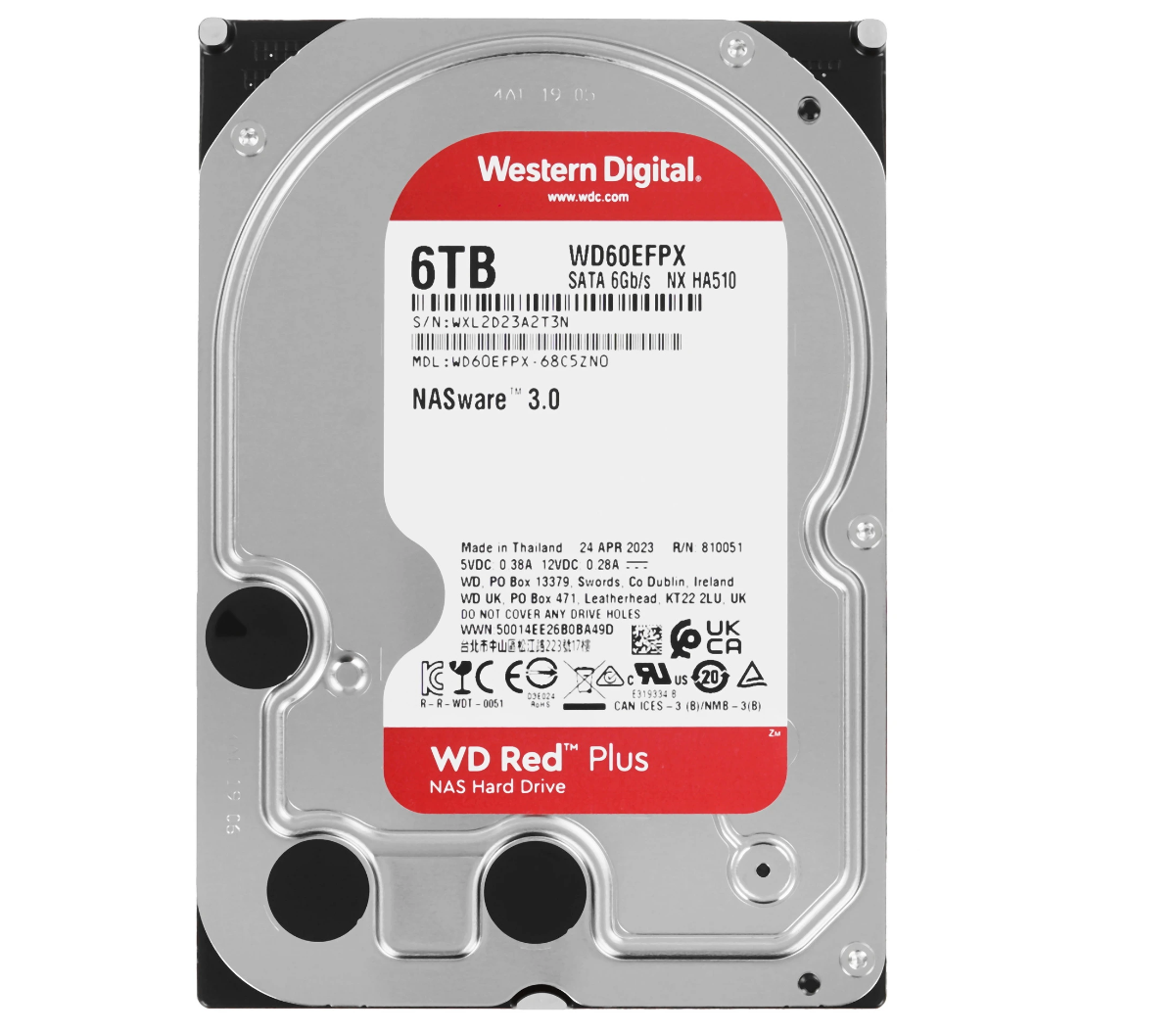 Жесткий диск 6 ТБ WD Red Plus [WD60EFPX]
