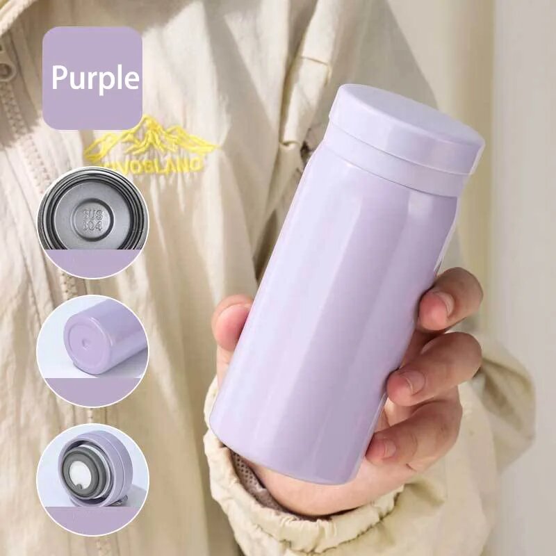 Термос-кружка из нержавеющей стали 200/300 мл Фиолетовый, 300ML, Purple