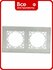 Рамка Nilson Selene для 2-х постов из стекла, бежевый цвет, серия Masterpoint, с...