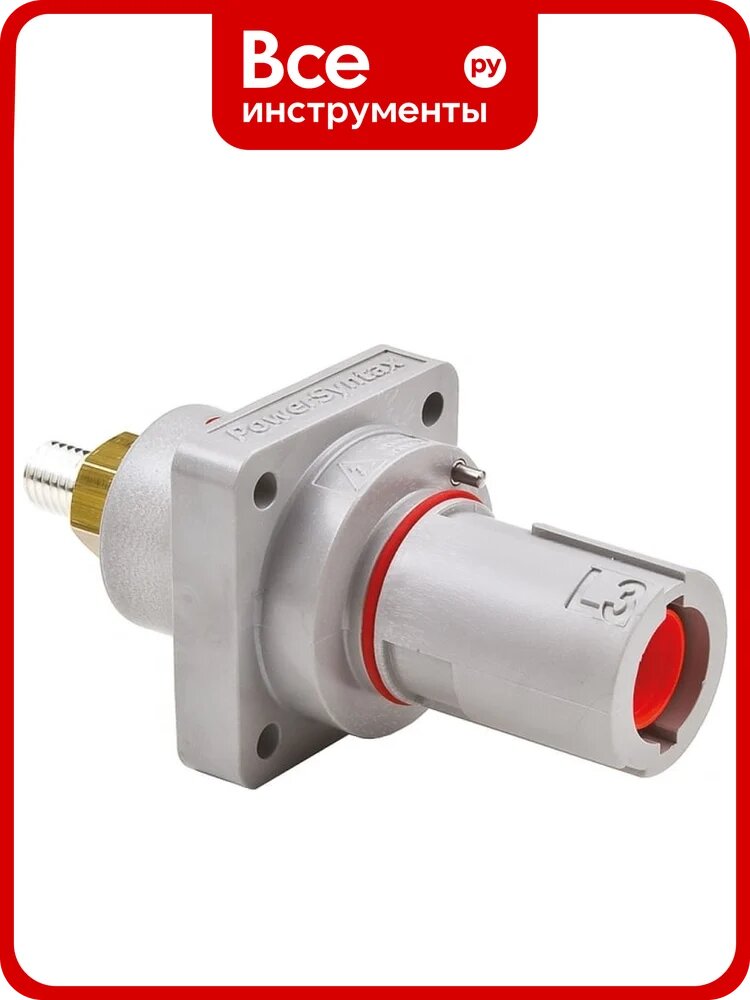 Вилка Valentini SPX SPX4PD3GY, IP67, термопласт, 480A, 1P, серая