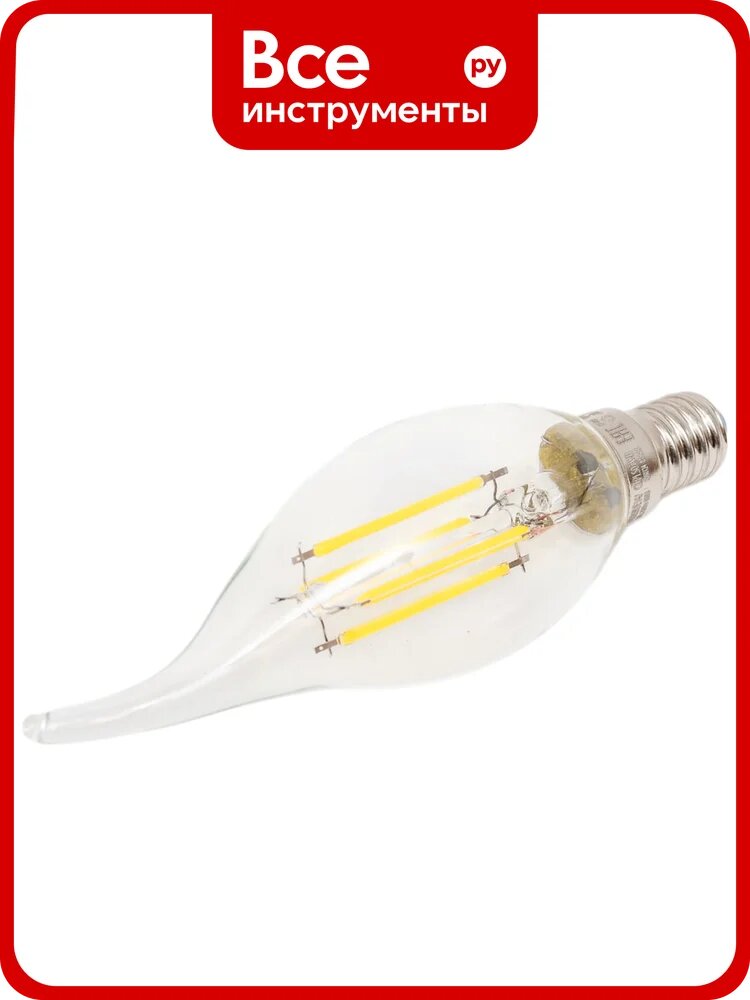 Светодиодная лампа Uniel Форма свеча на ветру Серия Sky LED-CW35-9W/4000K/E14/CL PLS02WH UL-00005169