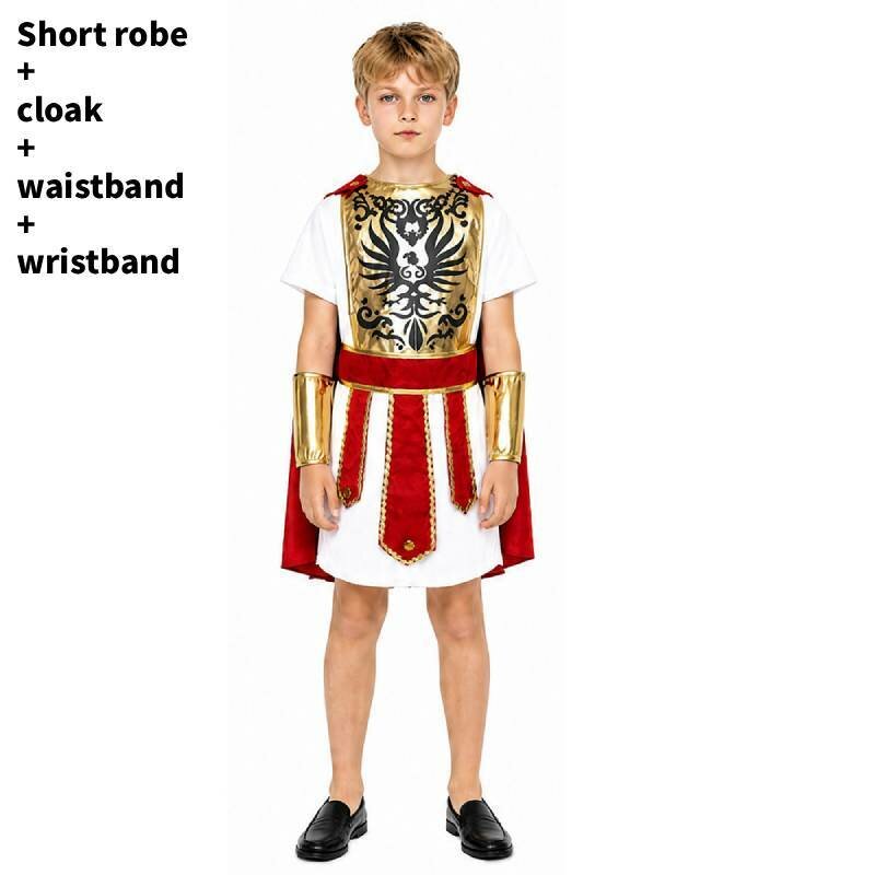 Dress roman princess for girls polyester party cosplay, pink