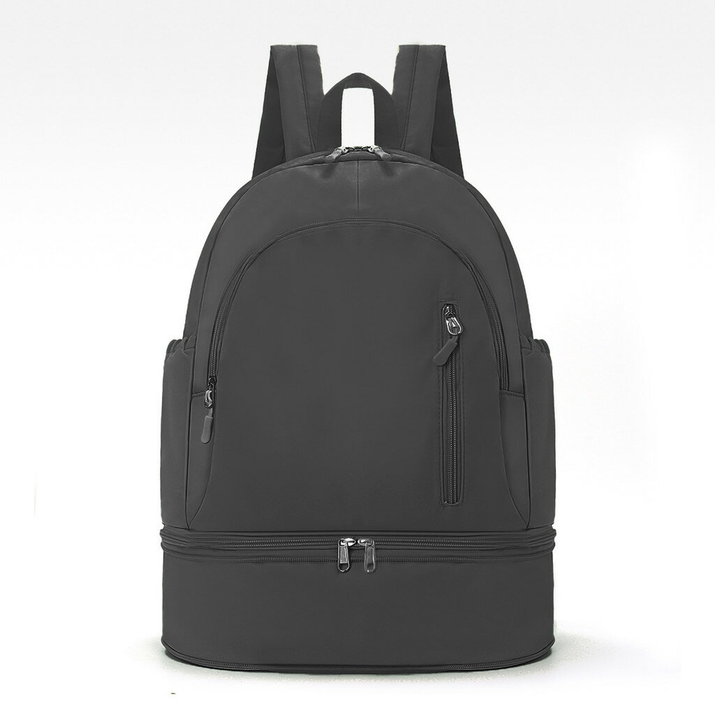 City backpack brand name oxford material ergonomic shoulder straps for school casual outings black