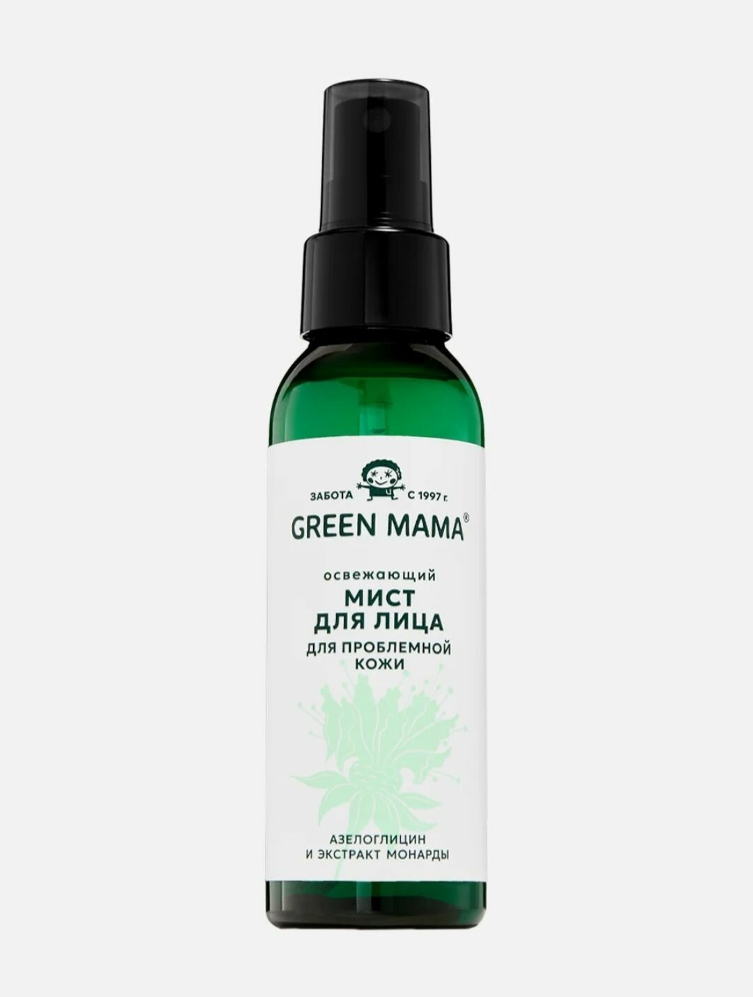Освежающий мист для лица GREEN MAMA азелоглицин и экстракт монарды